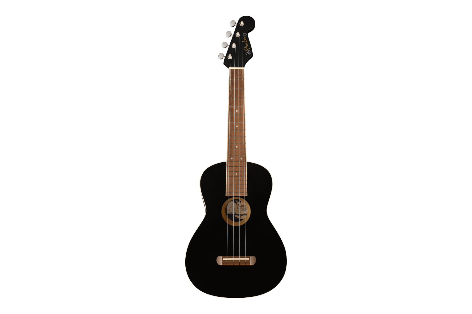 Fender Avalon Tenor Ukulele kopen – Zwarte uitvoering bij Music All In